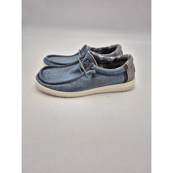 Hey Dude | Shoes | Hey Dude Mens Overcast Wally H2o Blue Denim Loafers ...